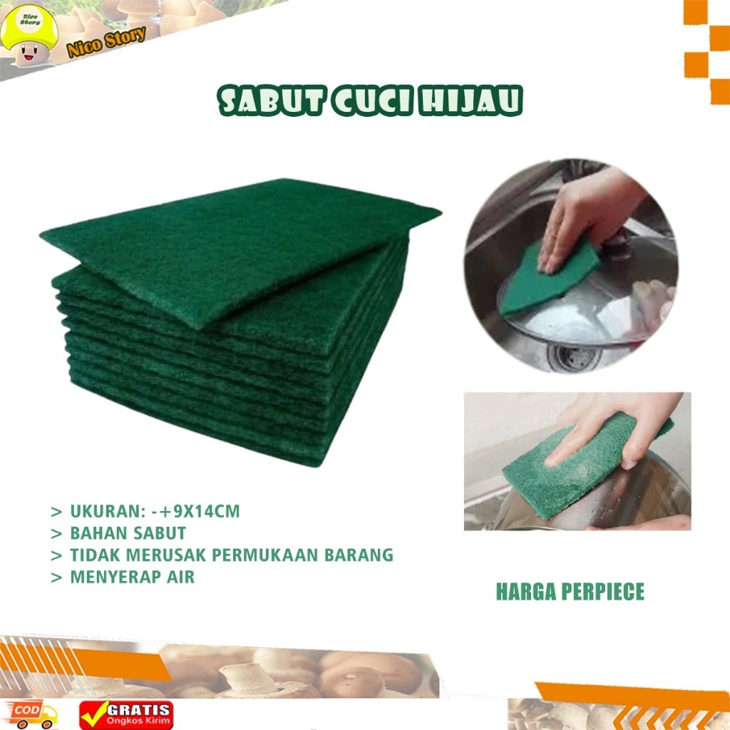 Jual (NCS) Sabut Tapas Spon Spons Sponge Cuci Piring Panci Penggorengan ...