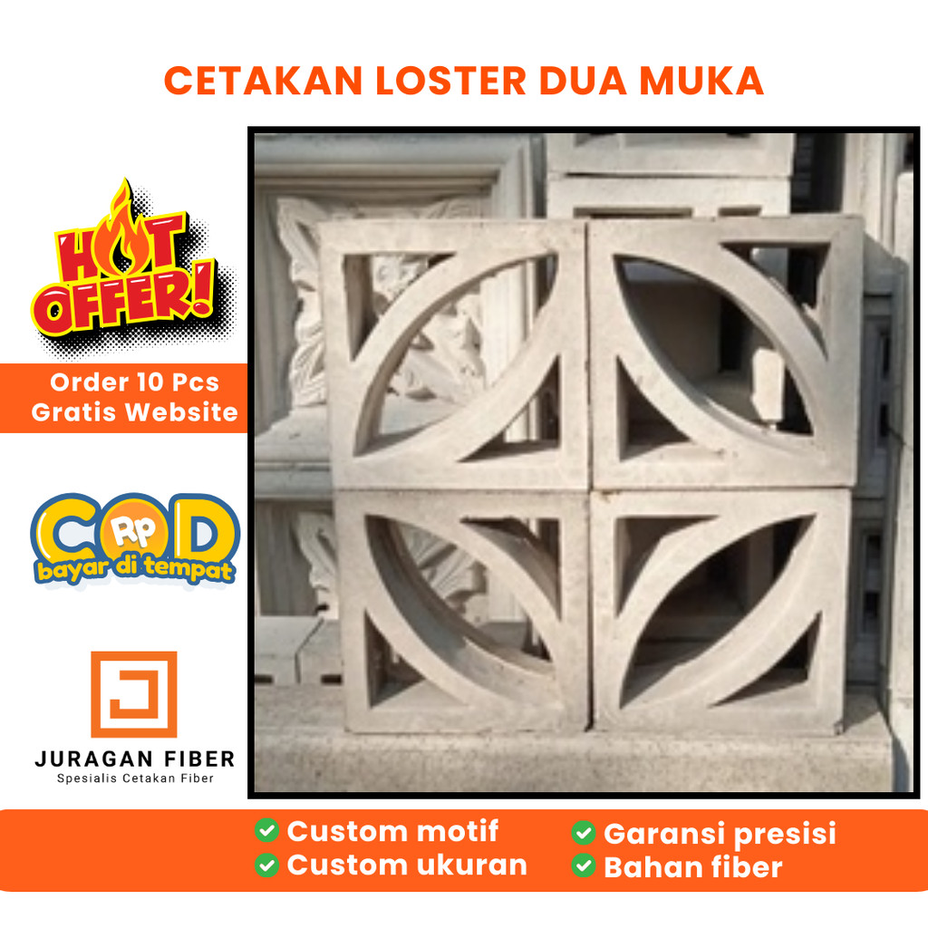Jual FREE ONGKIR Cetakan Roster jalusi minimalis 20cm / CETAKAN LOSTER ...