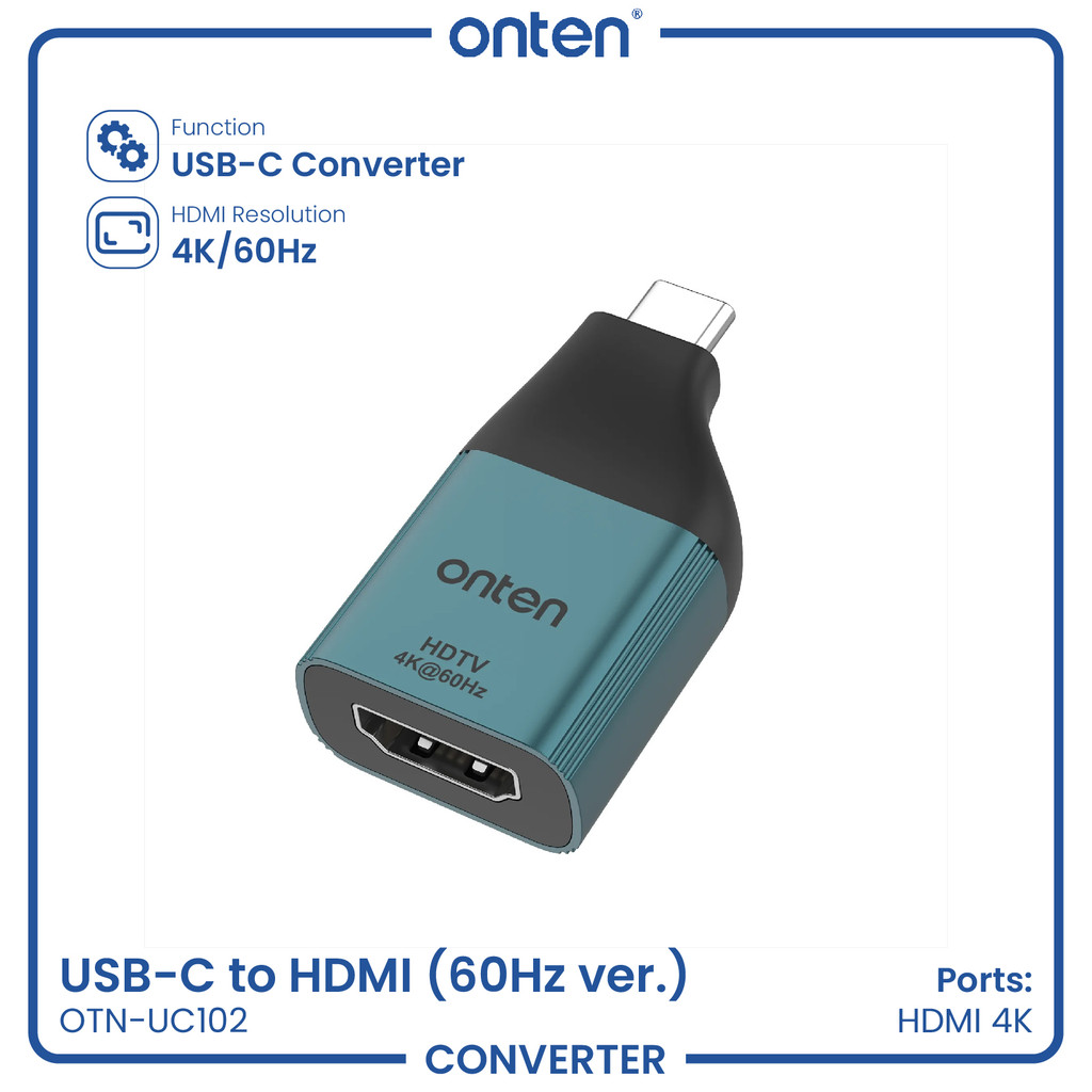 Jual ONTEN Type-C OTG to HDMI/VGA/DisplayPort 8K Converter Adapter UC10 ...