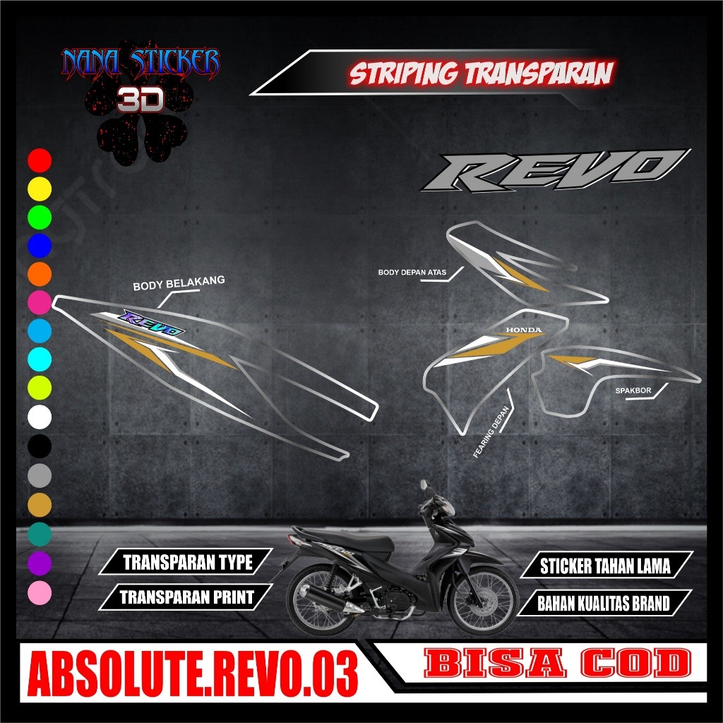 Jual Striping TRANSPARAN ABSOLUTE REVO - Stiker ABSOLUTE REVO List ...
