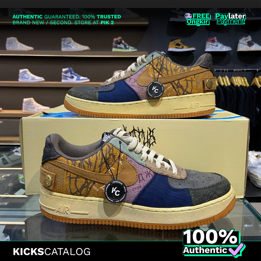 Jual Nike Air Force 1 Low Travis Scott Cactus Jack (OG-1010) - 100% ...