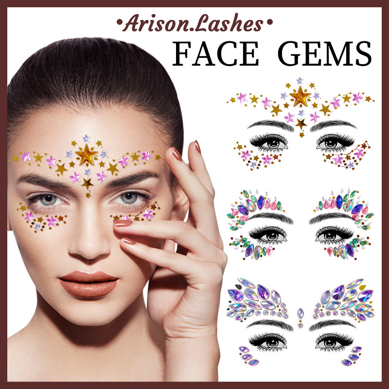 Jual Stiker Berlian Pusat Alis Stiker Decoration Face Body Art ...