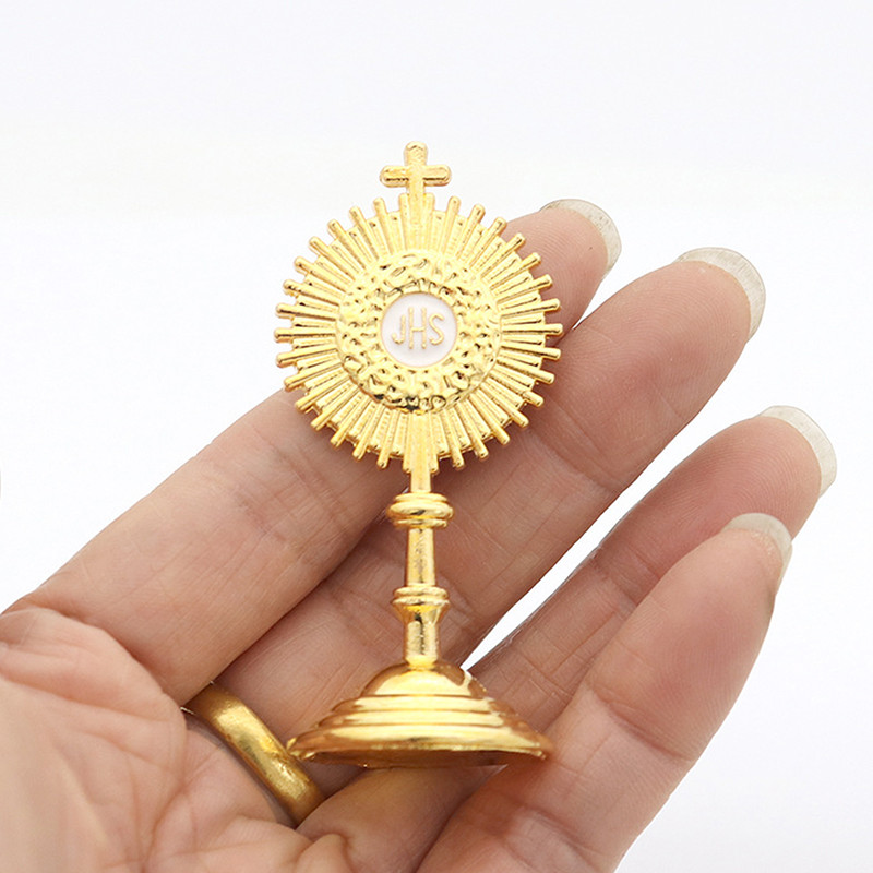 Jual Catholic Christian Communion Statue Gold Jesus Hominum Salvator ...