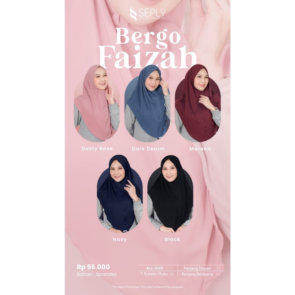 Jual SEPLY Hijab Instant Bergo Faizah Kerudung Wanita | Shopee Indonesia
