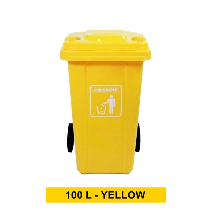 Jual Dust Bin KRISBOW Tempat Sampah 100L Outdoor Warna Hijau Abu-Abu ...