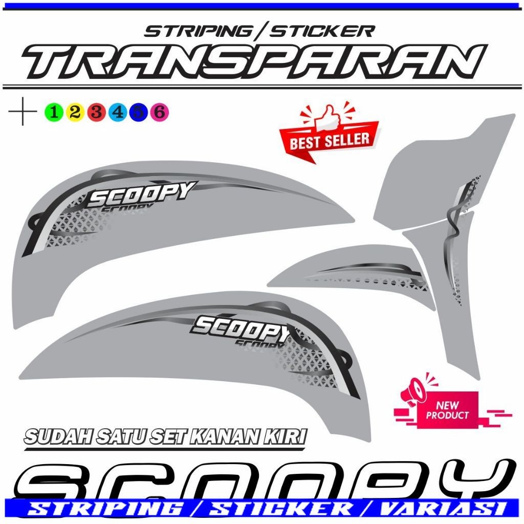 Jual Stiker Striping Lis Variasi Scopy 2017 Sampai 2024 Polet Simpel ...