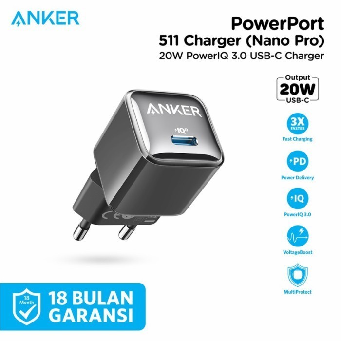 Jual Anker Charger 20W Nano Pro 511 USB Type C PD IQ Iphone 13 - A2637 ...