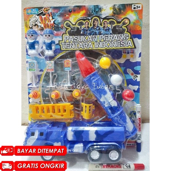 Jual RT-MAINAN MOBIL PERANG, RUDAL BISA MELUNCUR / TENTARA INDONESIA ...