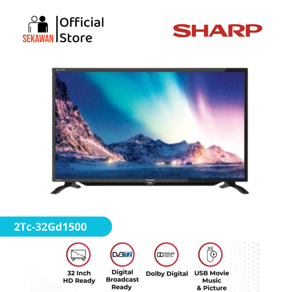 Jual SHARP LED TV 32Inch 2Tc32Gd1500 2Tc-32Gd1500 2Tc 32Gd Digital Usb ...