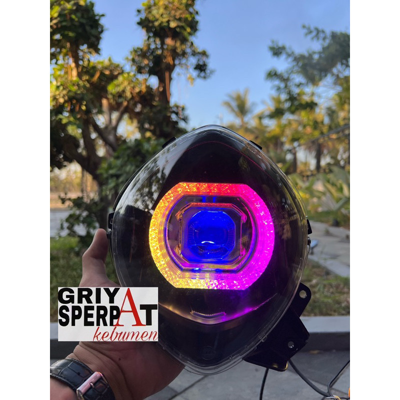 Jual Lampu depan fino fi biled billed matrix RGB ganti warna suka suka ...
