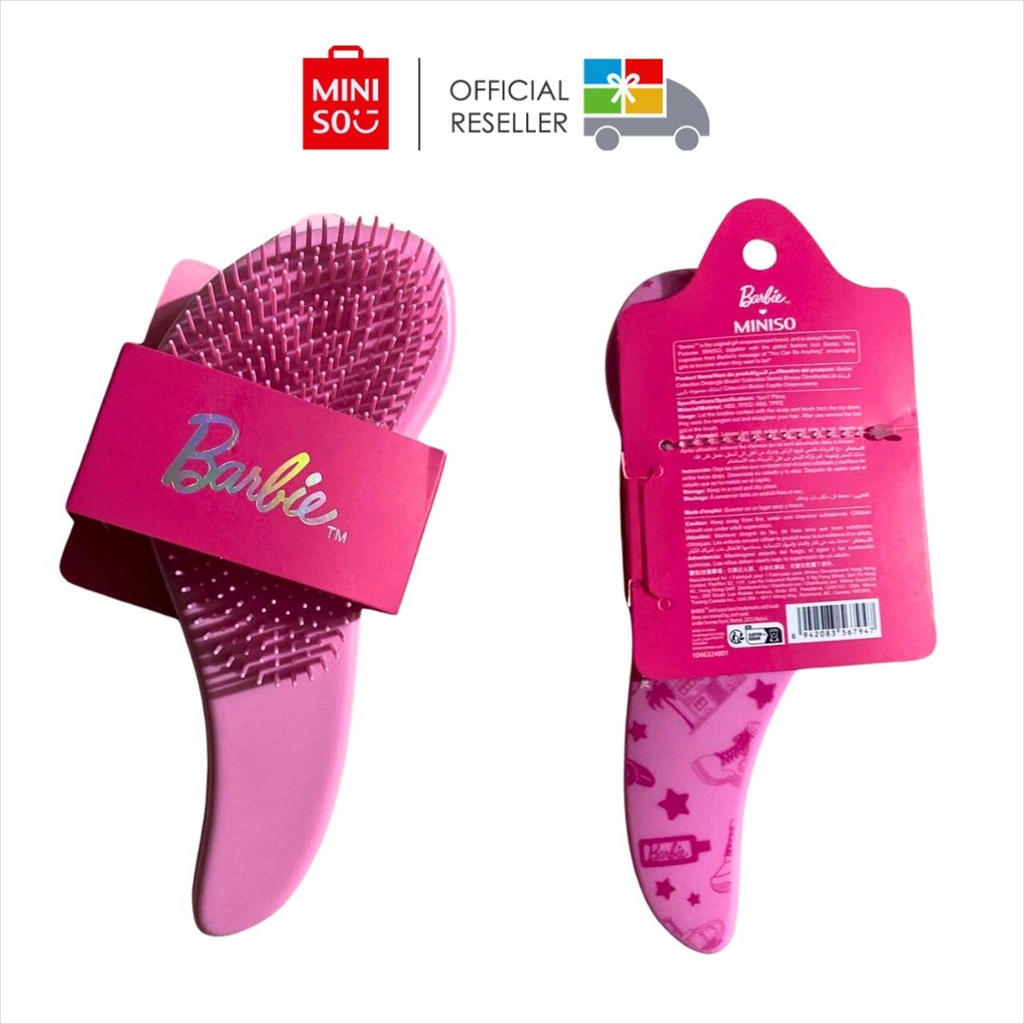 Jual MINISO x BARBIE sisir rambut / Detangle Hair Brush | Shopee Indonesia