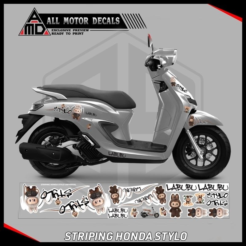 Jual Striping Honda Stylo 160 Motif Boneka Labubu / Sticker Motor Stylo ...
