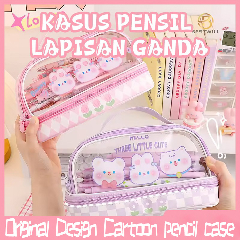 Jual Pencil Case untuk Mahasiswa SMA Junior Cute Storage Bag Kotak ...