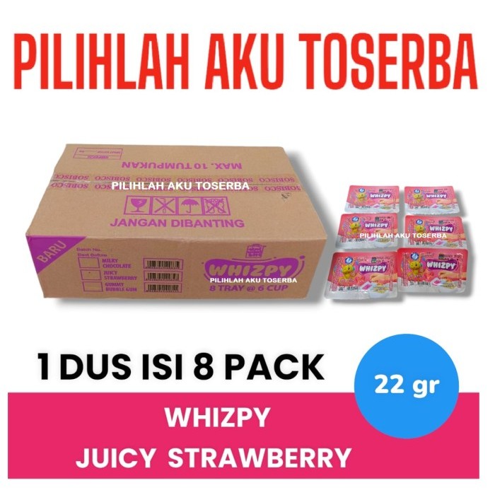 Jual Biskuit WHIZPY JUICY STRAWBERRY , krekes susu colek krim stroberi ...
