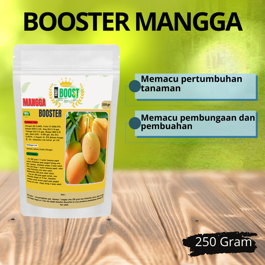 Jual Pupuk Organik Booster Mangga 250 Gram Perangsang Buah Melebatkan Buah Mangga | Shopee Indonesia