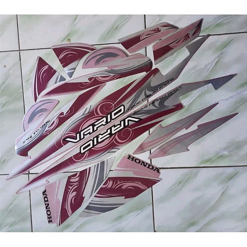 Jual Stiker Striping Motor Vario 110 2010 Pink Sticker Lis Body Standar ...