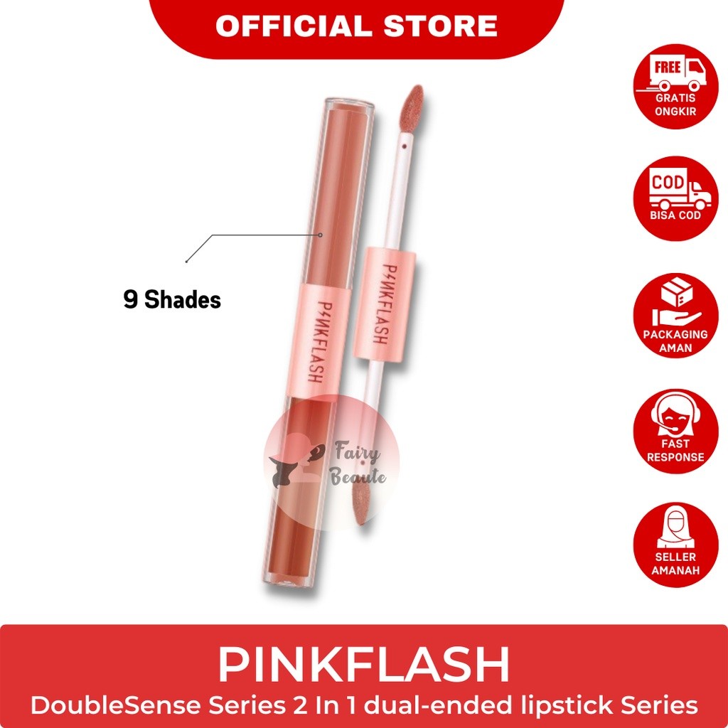 Jual PINKFLASH 2 IN 1 Double Effect Lipstik Ombrelips Liquid Matte ...