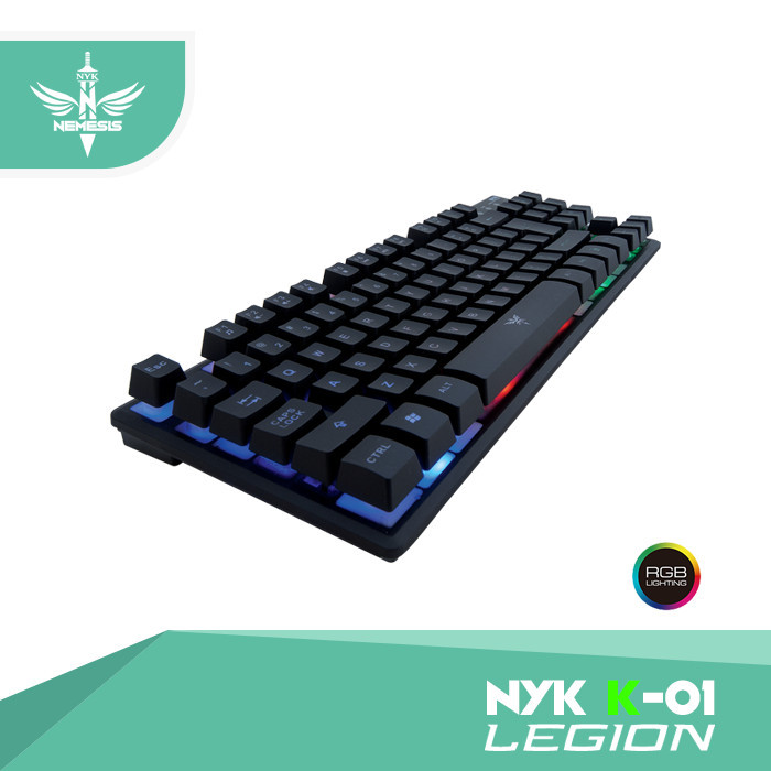 Jual Keyboard Gaming NYK K01 / K-01 RGB TKL Rainbow Backligth | Shopee ...