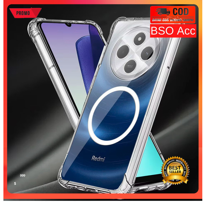 Jual Casing Xiaomi Redmi 14C MAGSAFE Wireless TPU CLEAR Magnetic Bening ...