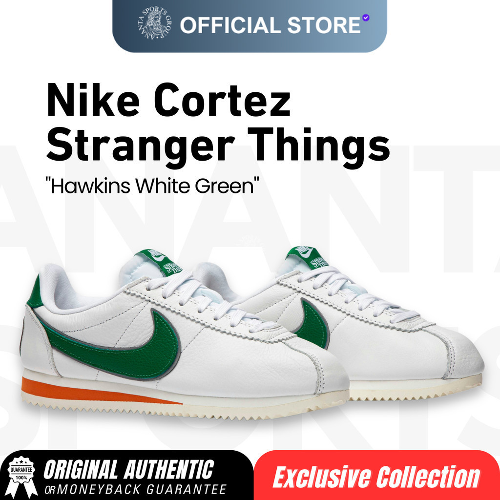 Jual Sepatu Nike Cortez Stranger Things Hawkins White Green Original ...