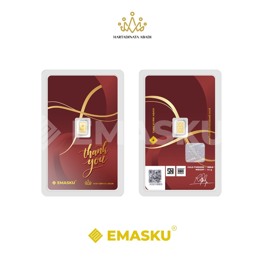 Jual EMASKU Moment 0.1 gr, Thank You, Maroon | Shopee Indonesia