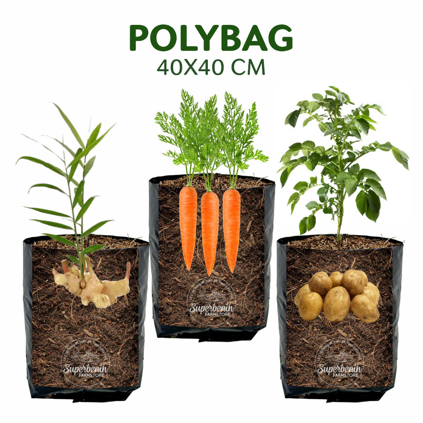 Jual Polybag Polibag polibek tanaman ukuran 40x40 cm bibit sayuran [INT ...