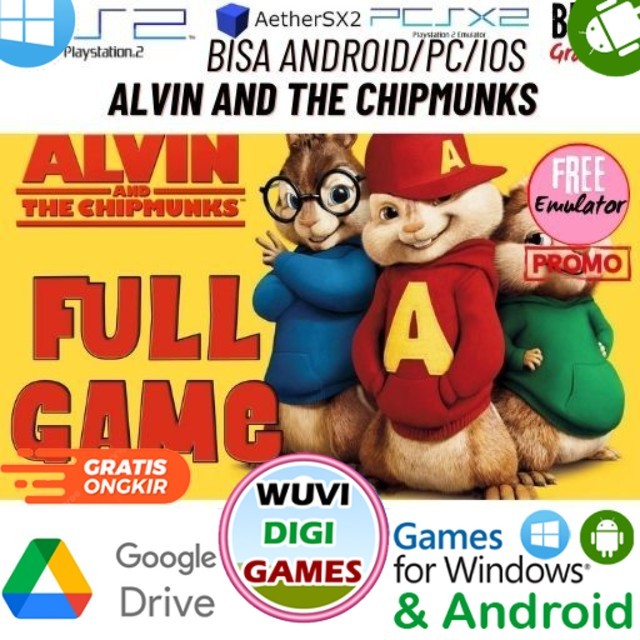Jual Jual Game PS2 Alvin And The Chipmunks | Bisa di PC / Android / IOS Plus Emulator | Beli 3 ...