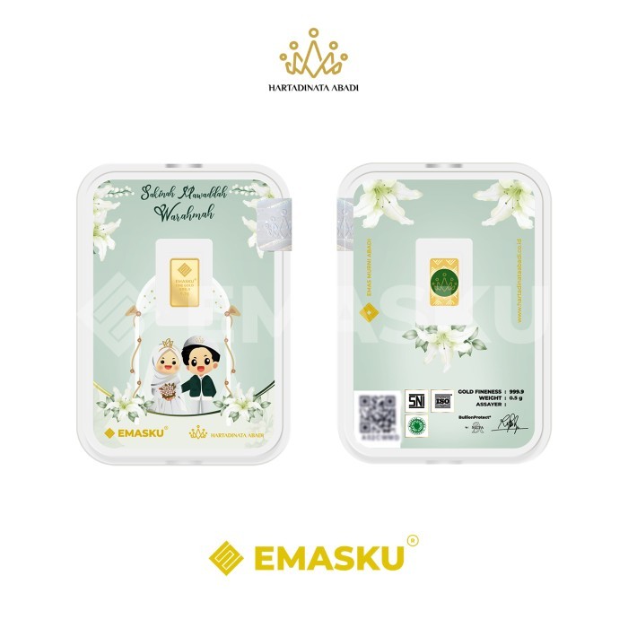 Jual EMASKU Hartadinata Moment Happy Wedding Samawa 0.5 Gr | Shopee ...