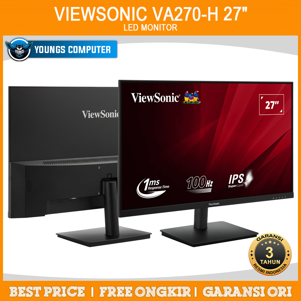 Jual LED VIEWSONIC VA270-H 27" IPS FHD 100Hz 1ms Monitor | Shopee Indonesia