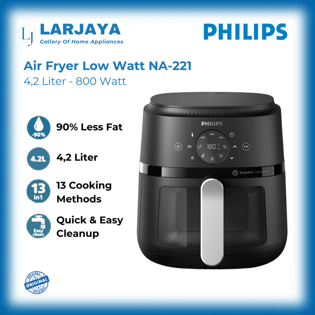 Jual Philips Air Fryer NA221/00 Low Watt 800 Watt 4.2 Liter | Shopee ...