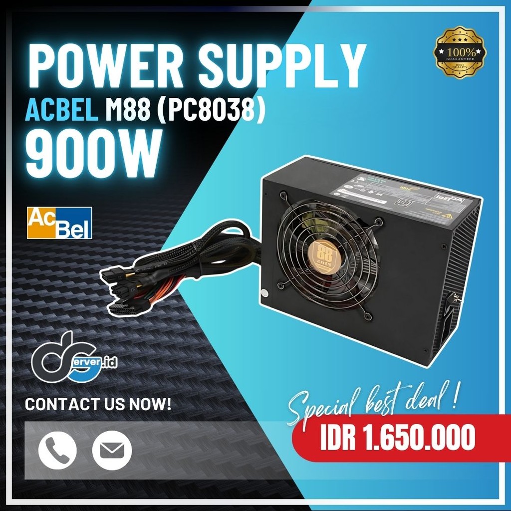 Jual Power Supply Acbel Polytech PC8038 900W | Shopee Indonesia