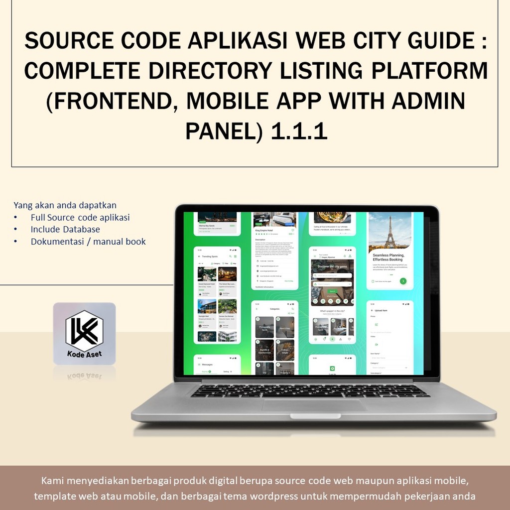 Jual SOURCE CODE APLIKASI WEB CITY GUIDE : COMPLETE DIRECTORY LISTING PLATFORM (FRONTEND, MOBILE ...
