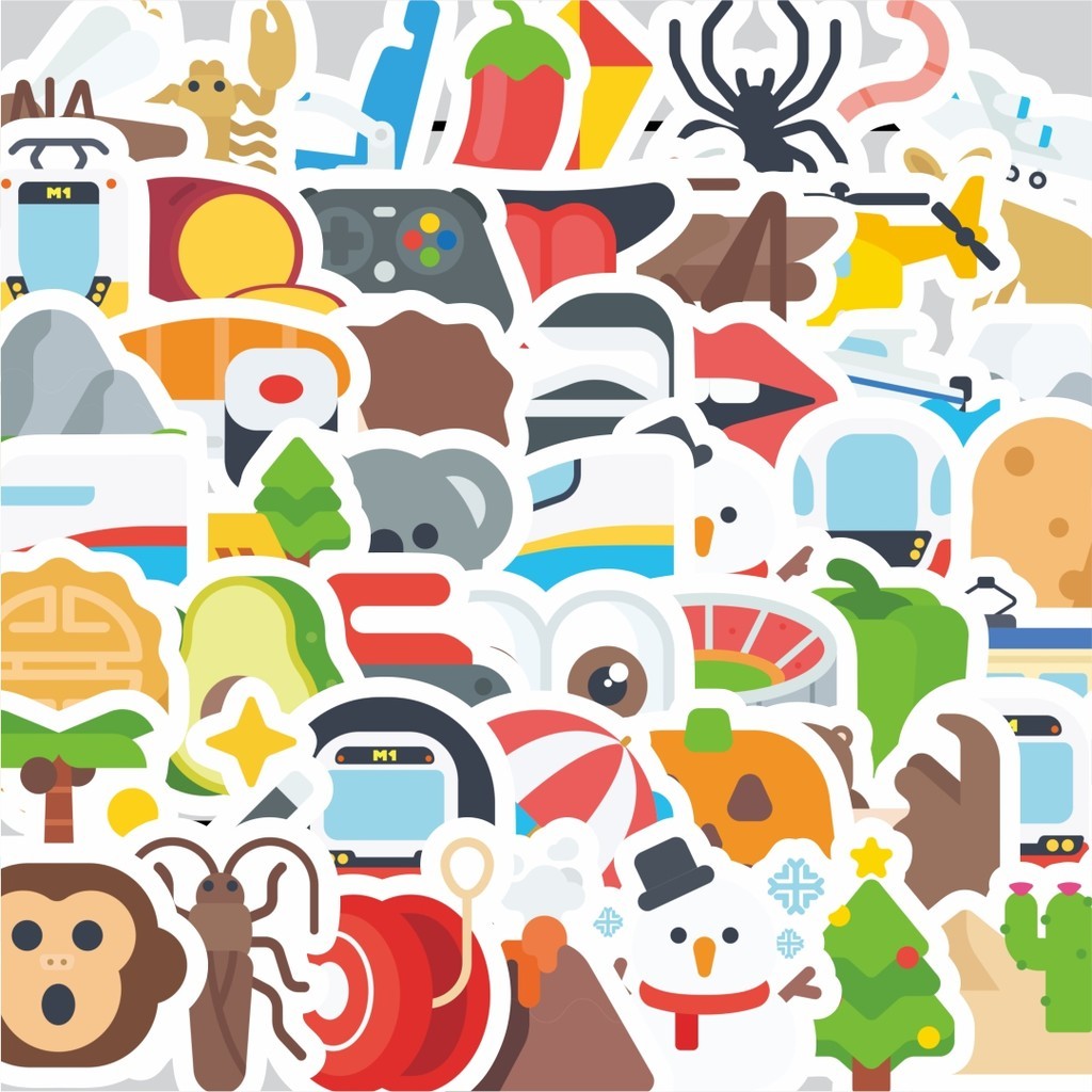 Jual Stiker Cutting Pack Stiker Meme Emoji Kartun Isi 100Pcs Series ...