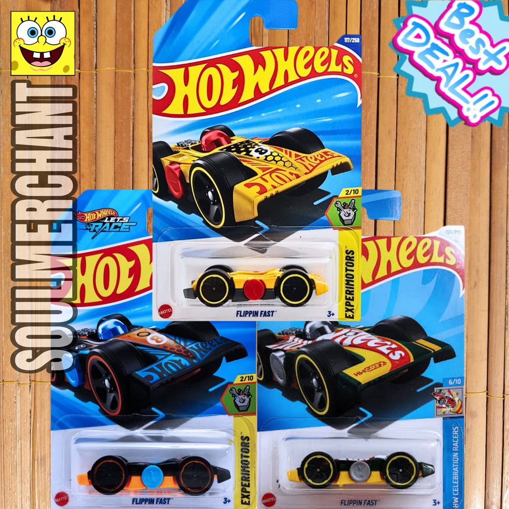Jual HOTWHEELS FLIPPIN FAST KUNING HITAM ORANGE HIJAU MOBIL BALAP ...