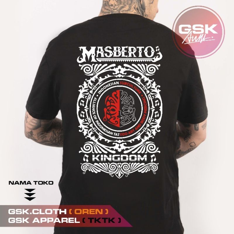 Jual Kaos Subculture Indonesia Masberto Vole 01 Kingdom Unisex Pria ...