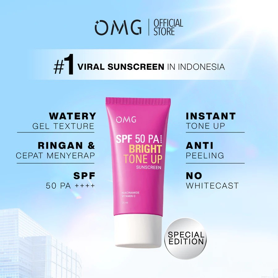 Jual New Packaging OMG Oh My Glow SPF 50 UV TONE UP 25ml | OMG ...