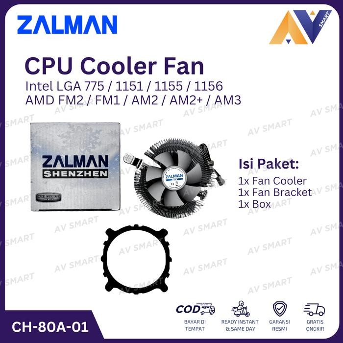 Jual ZALMAN CH-80A Fan Processor CPU Cooler Intel LGA 775 1155 1156 AMD ...