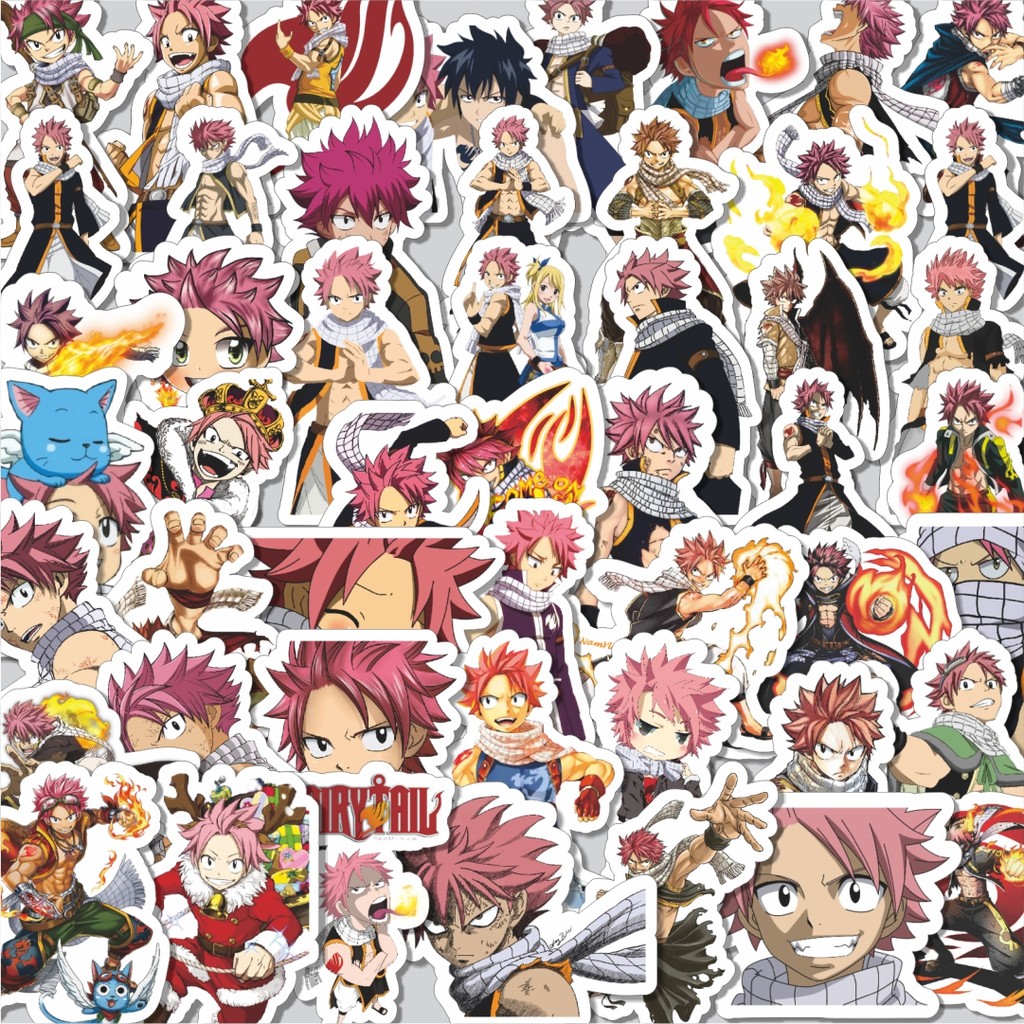 Jual Stiker Cutting Pack Stiker Anime Series Fairy Tail Character Natsu ...
