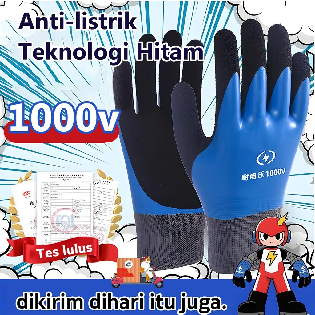 Jual Sarung Tangan Listrik Anti Setrum 1KV SARUNG TANGAN LAS KULIT ASLI ...