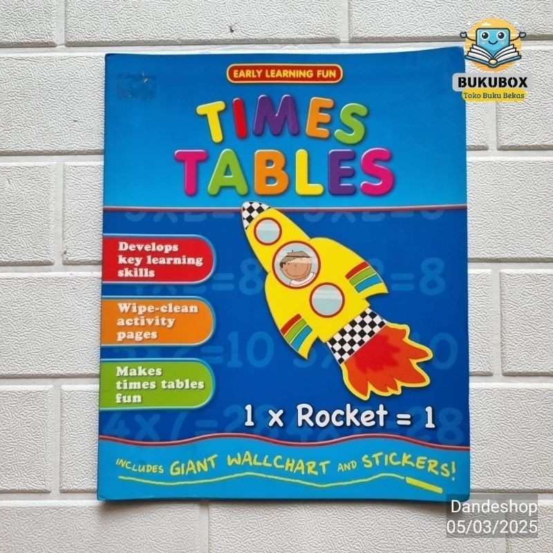 Jual Time Tables Early Learning Fun Wipe Clean Activity Pages - English ...