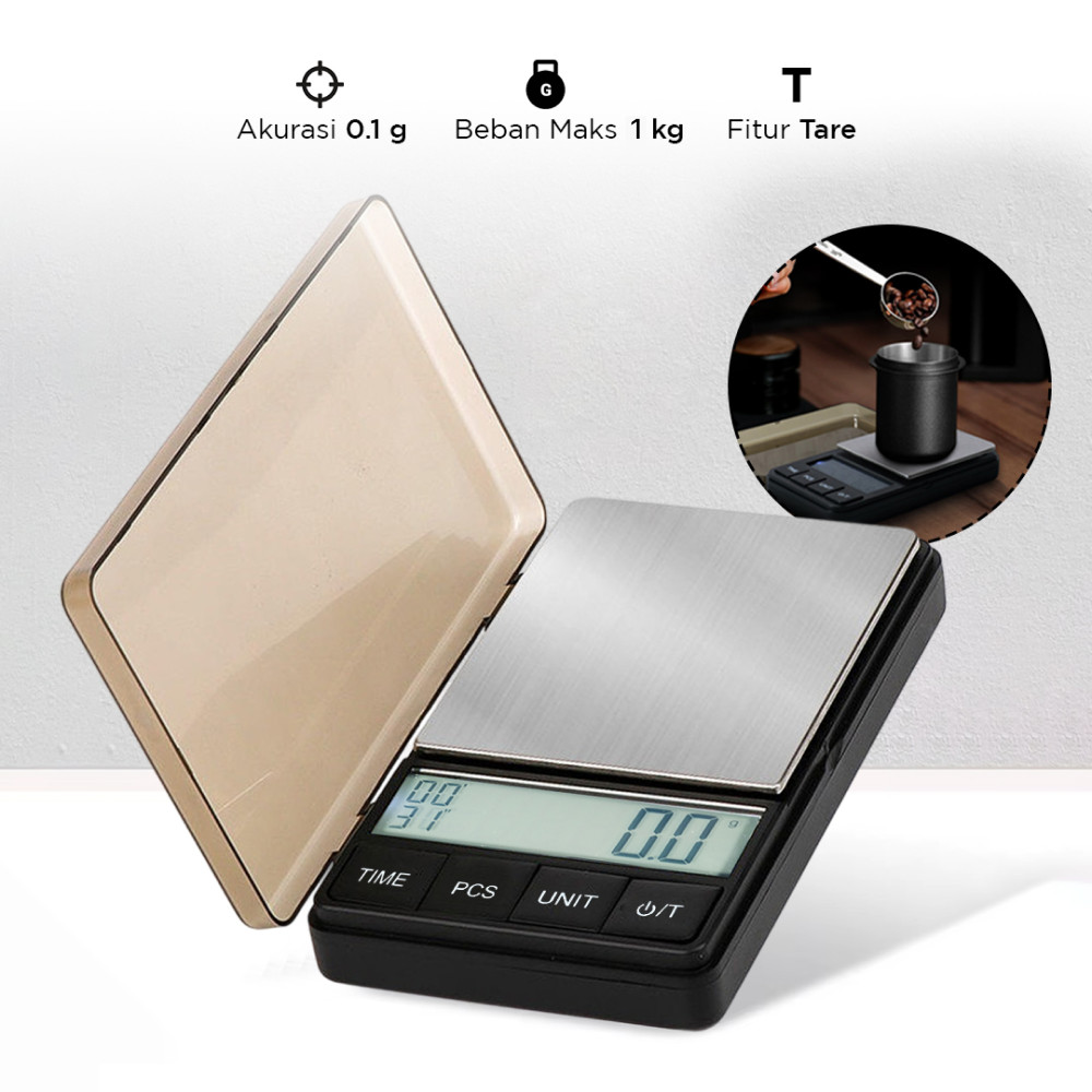 Jual Digap Timbangan Kopi Digital Timer Coffee Scale 1kg 0.1g - CX1000G | Shopee Indonesia