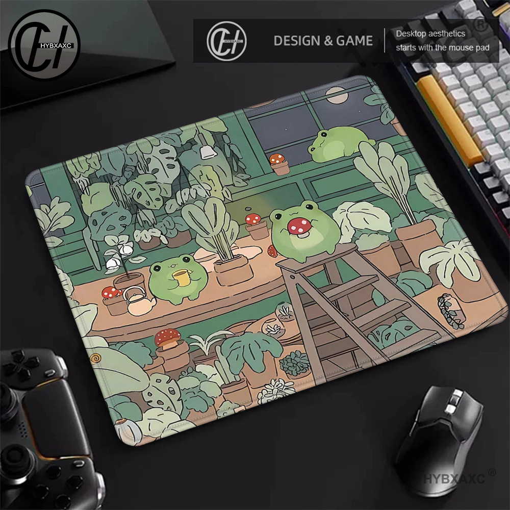 Jual Kawaii frogs Mouse Pad Anime Aesthetic Cozi Lofi Plant Nature ...