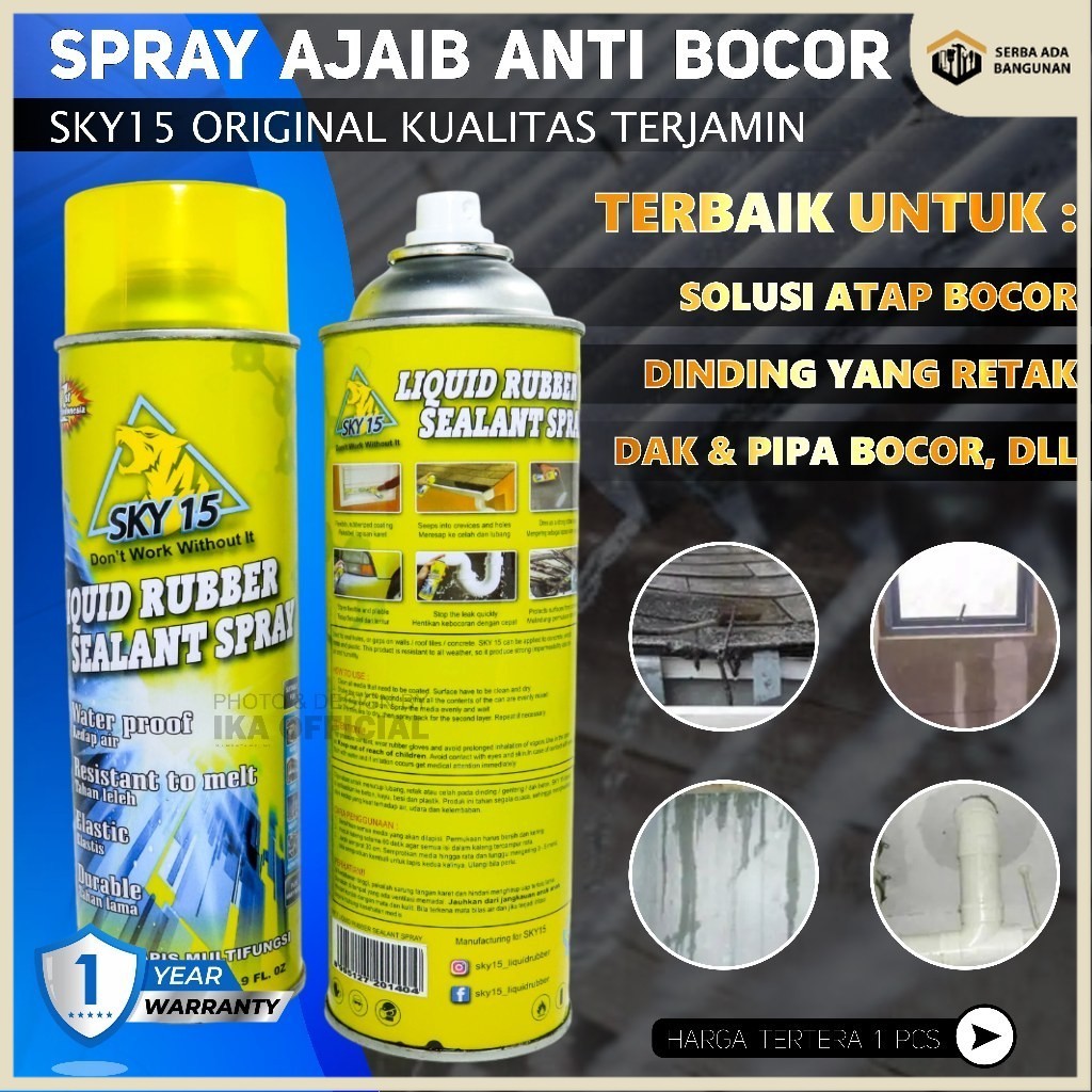 Jual SAB Cairan Pelapis Anti Bocor / Liquid Rubber Sealant Spray 500ml SKY-15 - Cairan ...