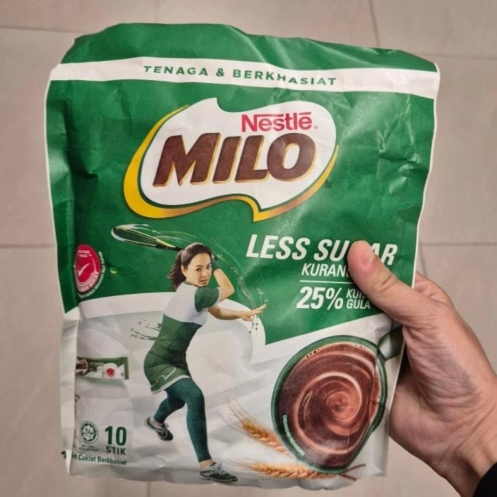 Jual Milo LESS SUGAR Susu Coklat Malt ( 10 Sachets ) | Shopee Indonesia