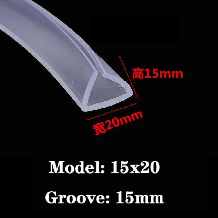 Jual Groove 0.5mm-35mm Rubber Edging Sealing Strip Transparent U Type ...