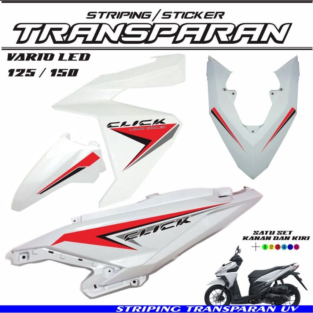 Jual STIKER LIS STRIPING TRANSPARAN VARIO LED OLD CLICK 125-150 SIMPEL ELEGAN (COD) SETRIPING ...