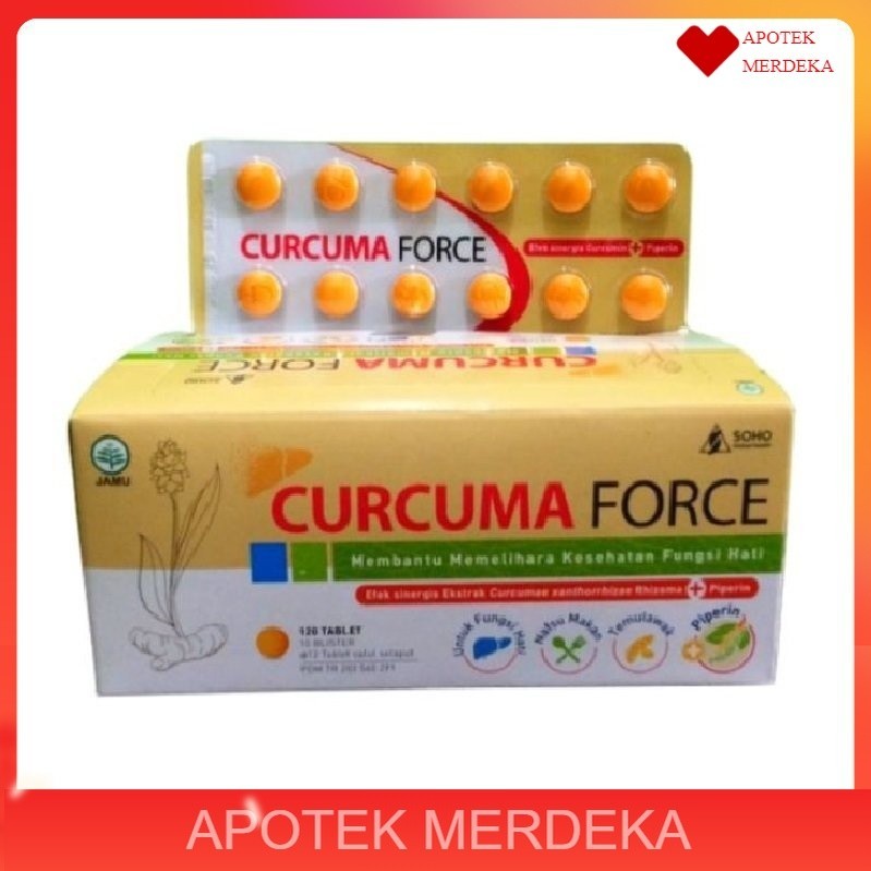 Jual Curcuma Force Memelihara Kesehatan Fungsi Hati 1 Strip @ 12 Tablet ...