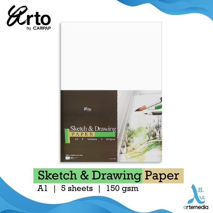 Jual Kertas Gambar Arto A1 Sketch and Drawing Paper Pack | Shopee Indonesia