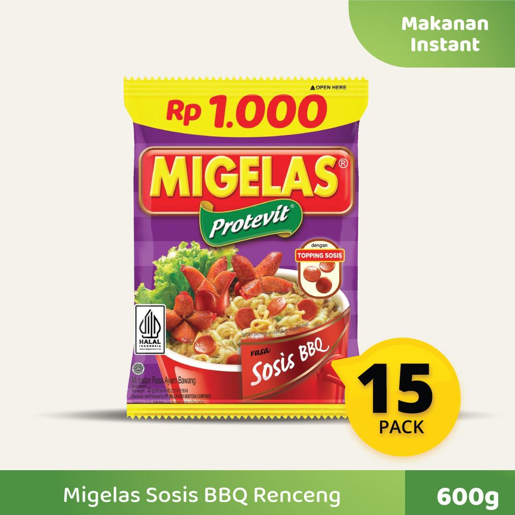Jual Migelas Sosis BBQ Renceng 15 Sachet | Shopee Indonesia