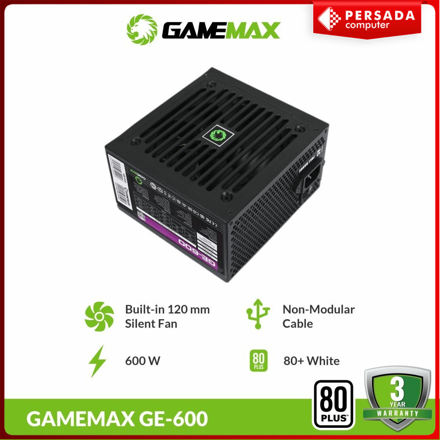 Jual PSU Gamemax GE-600 80Plus Value Gaming - PSU 600Watt GE 600 | Shopee Indonesia